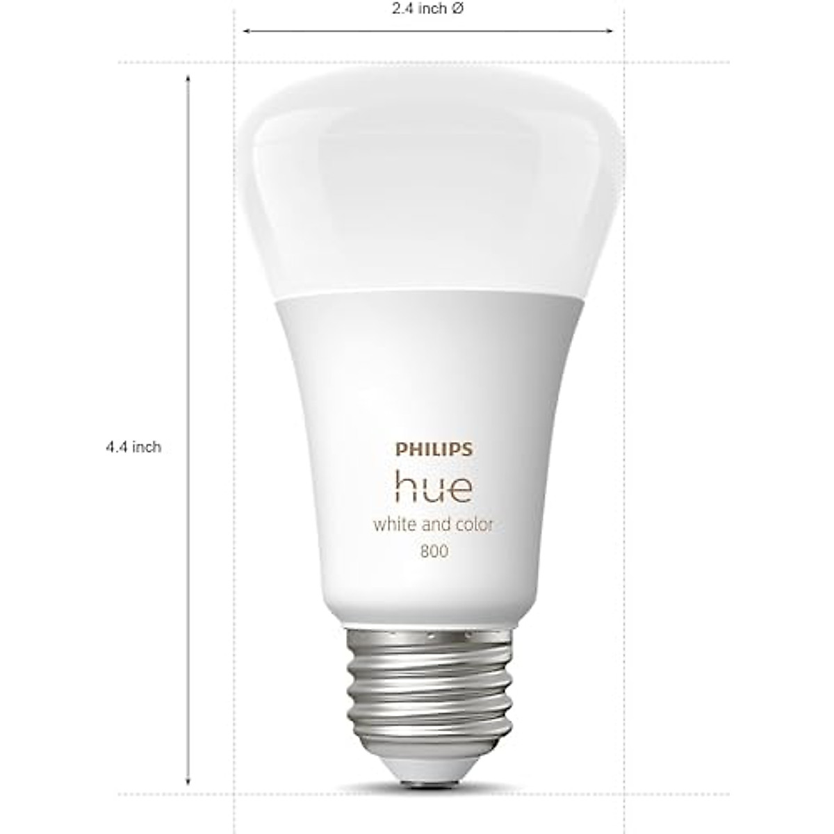 Philips Hue Smart Light Starter Kit - Includes (1) Bridge and (2) 60W A19 LED Bulb, White and Color Ambiance Color-Changing Light, 800LM, E26 - Control with App or Voice Assistant