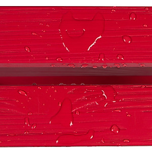 Shine Company Square Wooden Folding Solid Wood Side Table, Outdoor Adirondack Small Patio Table, Chili Red