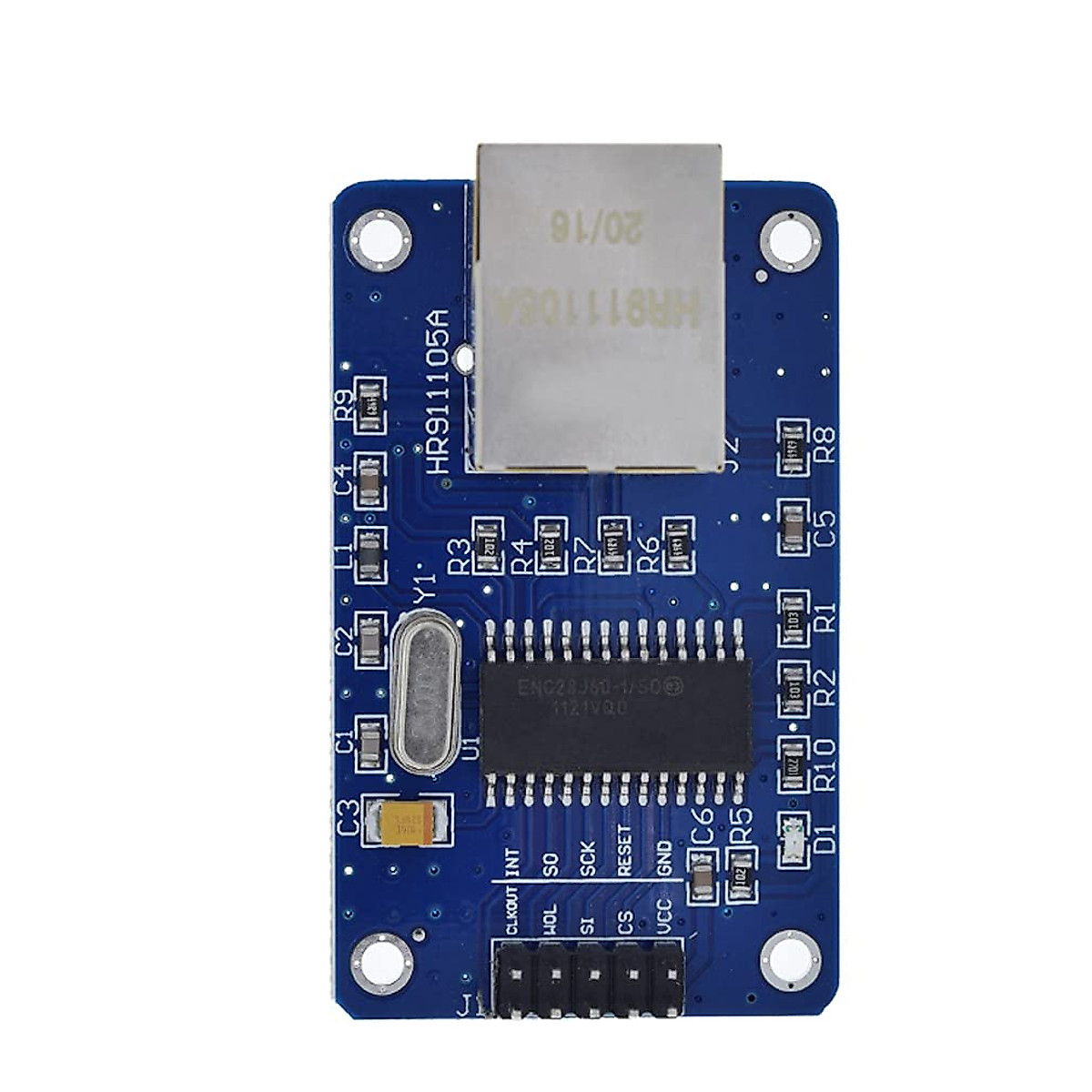 HiLetgo ENC28J60 ENC28J60-I/SO HR911105A Ethernet LAN Network Module SPI Interface 3.3V for Arduino AVR PIC LPC STM32