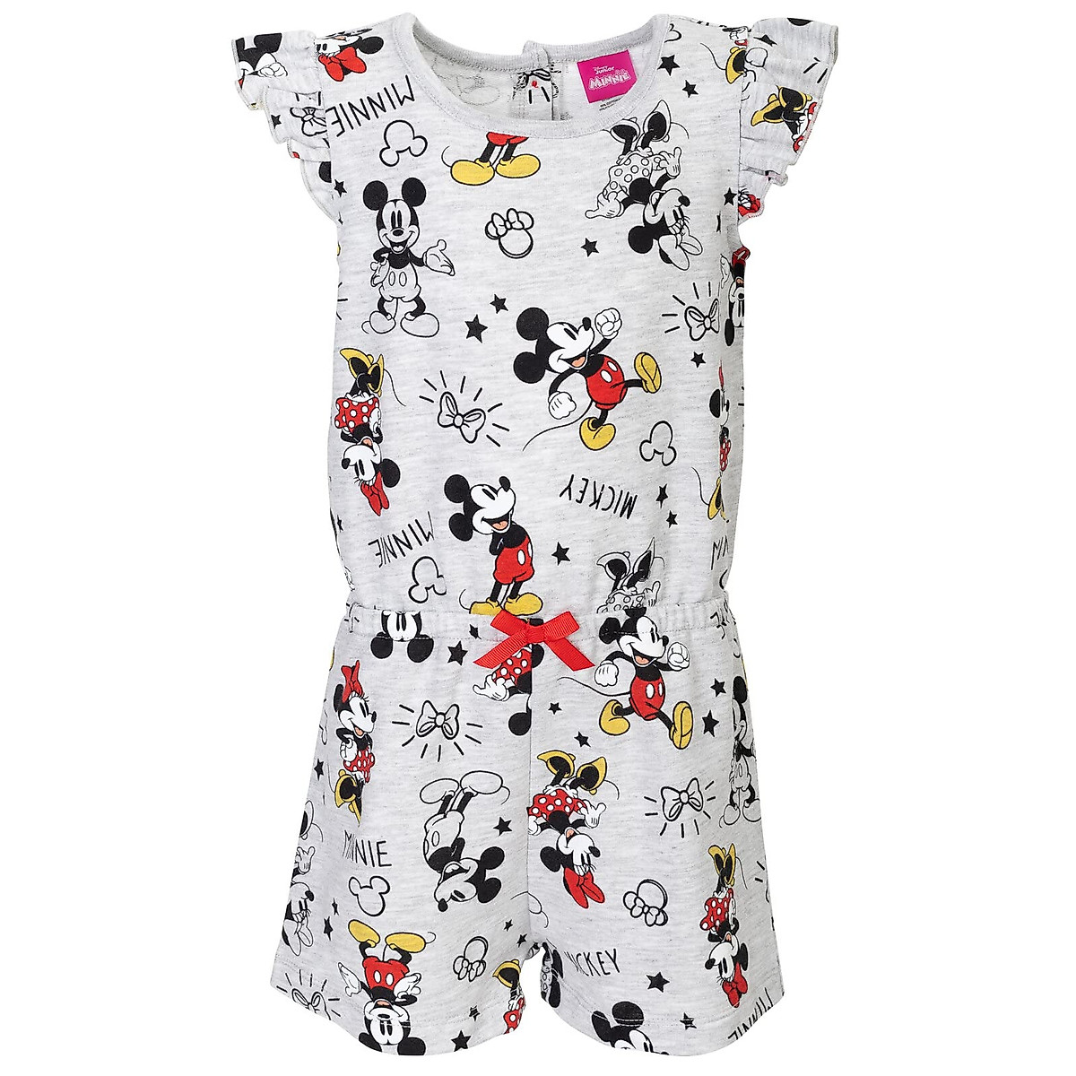 Disney Minnie Mouse Mickey Mouse Infant Baby Girls Sleeveless Romper Gray 18 Months