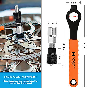 ACETOP Bike Tool kit, Including Bicycle Crank Removal Tool + 3 in 1 Bike Cassette Removal Tool + Bottom Bracket Remover + Rotor Lockring Removal Tool + Bike Pedal Wrench, Practical Repair Tool