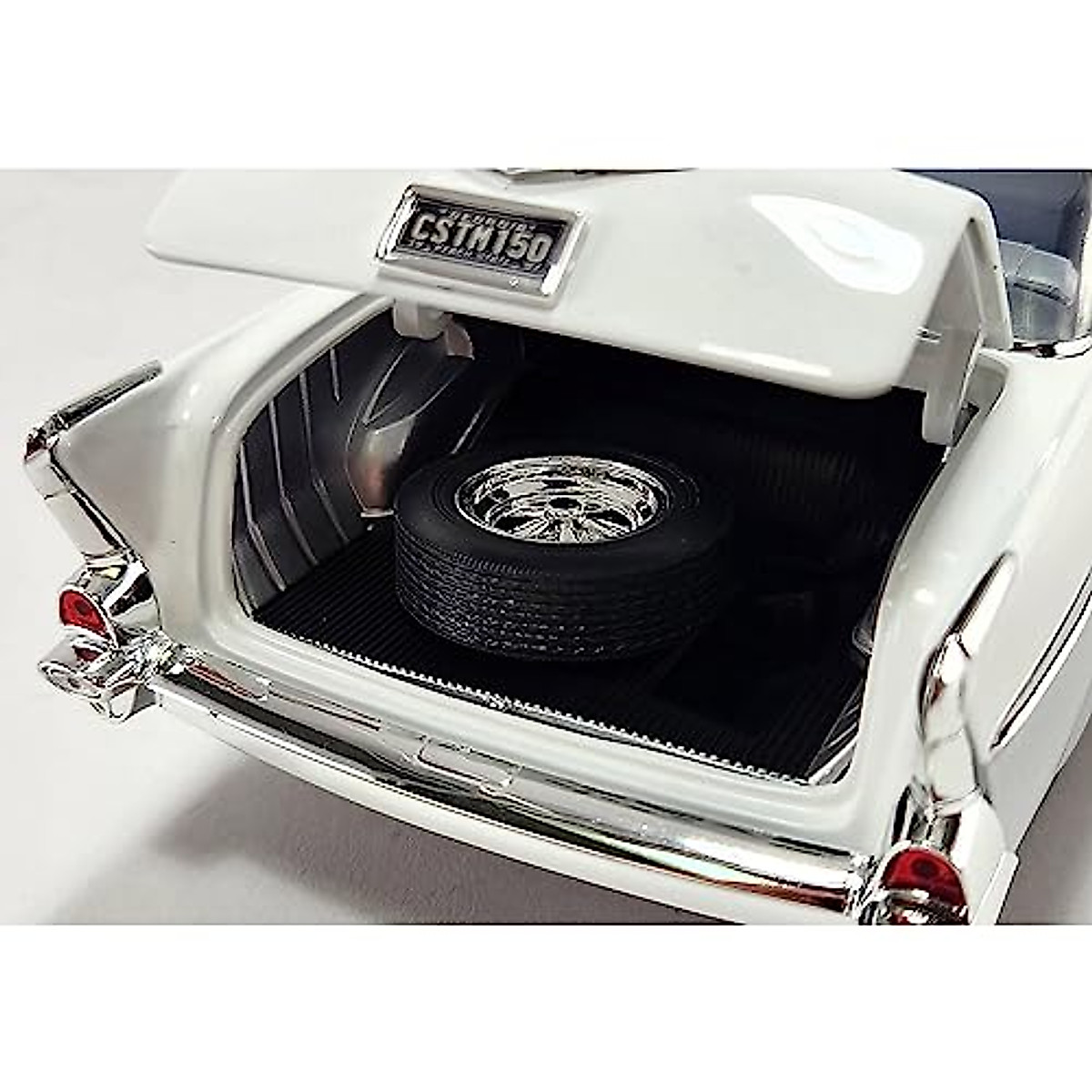 1957 Chevy 150 Street-Strip Silver Metallic and White Limited Edition to 300 Pieces Worldwide 1/18 Diecast Model Car by Acme A1807016