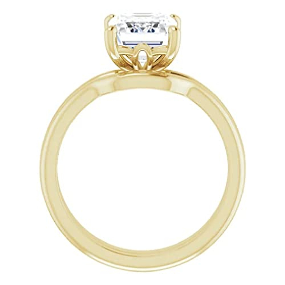 2 CT Emerald Cut VVS1 Colorless Moissanite Wedding Ring Set for Women Bridal Ring Set Handmade Solitaire Moissanite Engagement Gifts Anniversary Promise for Her 925 Sterling Silver