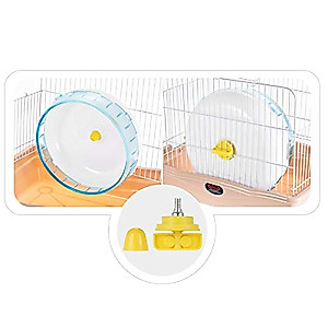 gutongyuan 5.5inch Small Pets Guinea Pig Hamster Wheel Running Sports Round Wheel Hamster Cage Accessories Gerbil Exercise Wheel for Animal Pet Toy (Blue)