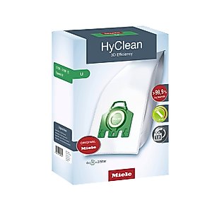 Miele 10123250 HyClean 3D Efficiency U Vacuum Cleaner Bags, Reliably Keep Dust inside the Vacuum Cleaner