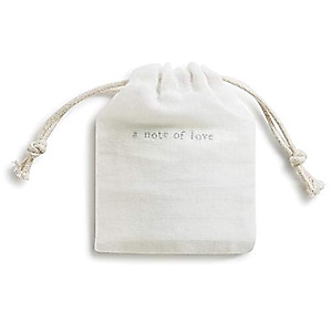 DEMDACO Notes of Love White 4.5 x 4.5 Inch Stoneware Decorative Jar