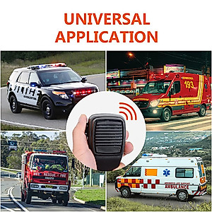Car Siren Speaker Safego Police Siren Speaker Car Pa System, Dc12v 200w 9 Tones Wired Handheld Microphone Loudspeaker Emergency Siren Electronic