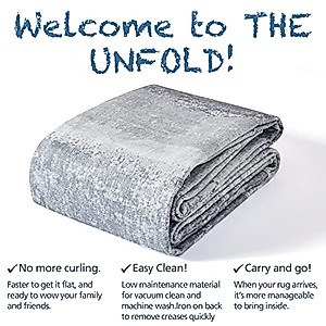 jinchan Area Rug 2x7 Runner Rug Modern Abstract Rug Indoor Contemporary Carpet Foldable Thin Rug Hallway Soft Mat Kitchen Light Grey Print Floor Cover Non Slip for Bathroom Bedroom Living Room