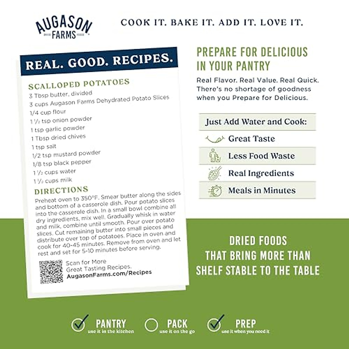 Augason Farms Dehydrated Potato Slices 1 lb.