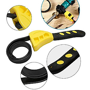 Gator parts Universal Rubber Strap Wrench Set,Jar Opener Pipe Multifunctional Wrench Tools for Mechanics Plumbers,Rubber Strap Adjustable Wrenches-2pcs
