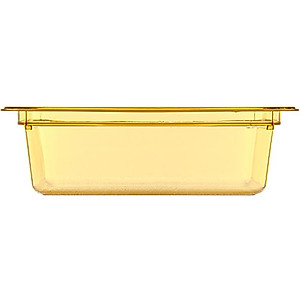Carlisle FoodService Products 10421B13 StorPlus High Heat Food Pan, 4" Deep, Half Size, Amber