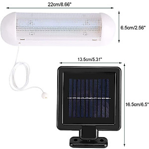VLUOO Solar Powered Shed Light Rechargeable Split Solar Shed Lights with On Off Switch Indoor Solar Lights for Sheds Inside Solar Powered Lights for Garden, Greenhouse, Corridor