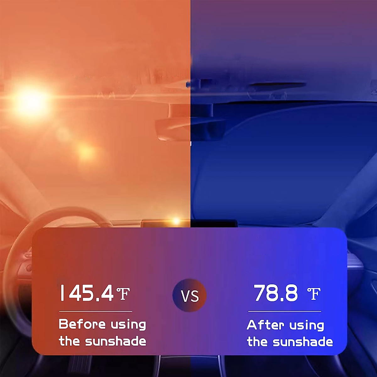 Jupetory Window Sunshade for Honda Accord 2018-2024 Windshield Sun Shade Visor Protector Blocks UV Rays- Foldable Front Sun Shield Protector