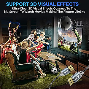 8K DisplayPort 1.4 Cable 15 Feet,Adoreen DP Cord From 1.5-30FT (8K@60Hz 4K@144Hz 1080P@240Hz 2K 32.4Gbps) HBR3 HDCP HDR,FreeSync G-Sync,Braided Display Port for Monitor 3090 Graphics + 5 Ties-NOT HDMI