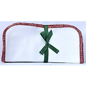 2 Ply 8x8 Inches White Cotton Birdseye Little Wipes Set of 20 Rainbow Edging