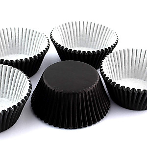 Eoonfirst Standard Size Cupcake Liners Halloween Party Baking Cups 100 Pcs (Black)