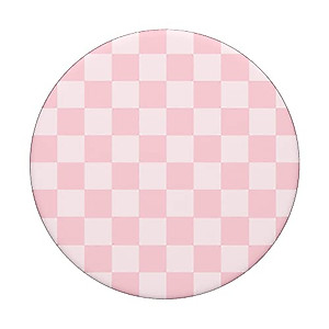 Classic Checkered Checker Checkerboard Blush Pink Pattern PopSockets Swappable PopGrip