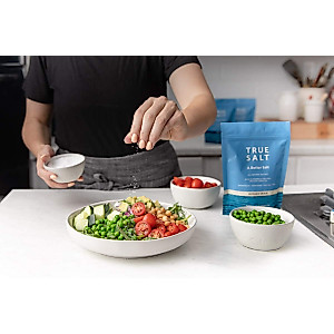 True Salt Fine Grain Salt - All Natural Gourmet Sea Salt - Perfect for Keto, BBQs, Grilling, Pasta, Sauces, Soups, Baking, Rubs, Steak, Chicken, Vegetables, Seafood, Bread, and Popcorn - 16 oz bag