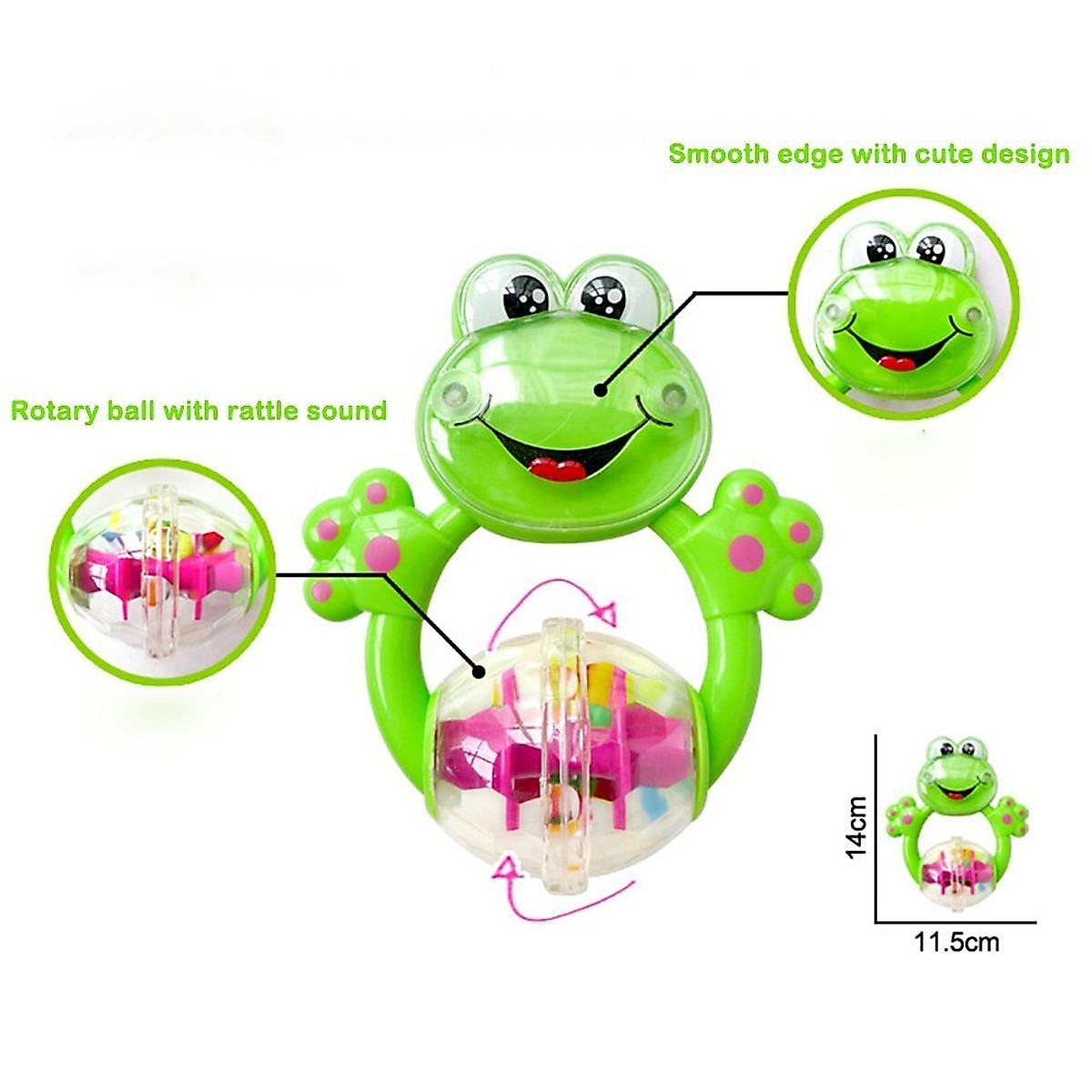 Baby Teething Toys Rattle Set Baby Remote Control Toy Game Control Teether for Infant Toddler 0-12 Months, Newborn Birthday and Baby Shower Gifts for Boys and Girls