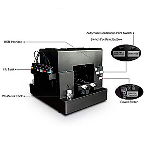 hrm Automatic T-Shirt Printing Machine Printer Tshirt Machine for Sweatshirts/Hoodies/Pants/Jeans etc,A3 dtg + ink