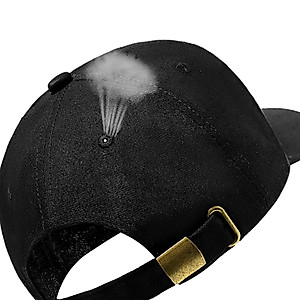 ARKOSKNIGHT Adjustable Embroidered Trucker Baseball Cap with Racing Motor Logo,Perfect for Fashion,Street Dancing,Sports,and Travel(Jagvar Black)