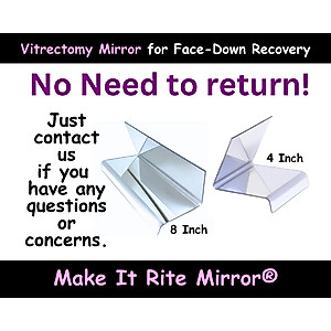 8" Wide 2-Way Make It Rite Mirror for Face Down Vitrectomy Eyesight and Proning Lung Recovery | Easy to Watch TV During Face Down Recovery