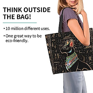Gelxicu Ancient Egyptian Shoulder Tote Bags Egyptian Casual Bag Hieroglyphs Shoulder Handbags Bags