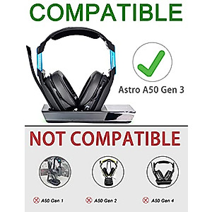 A50 Gen 3 Mod Kit - defean Replacement Earpads and Headband Compatible with Astro A50 Gen 3 Headset,Ear Cushions, Upgrade High-Density Noise Cancelling Foam, Added Thickness (Black Protein)