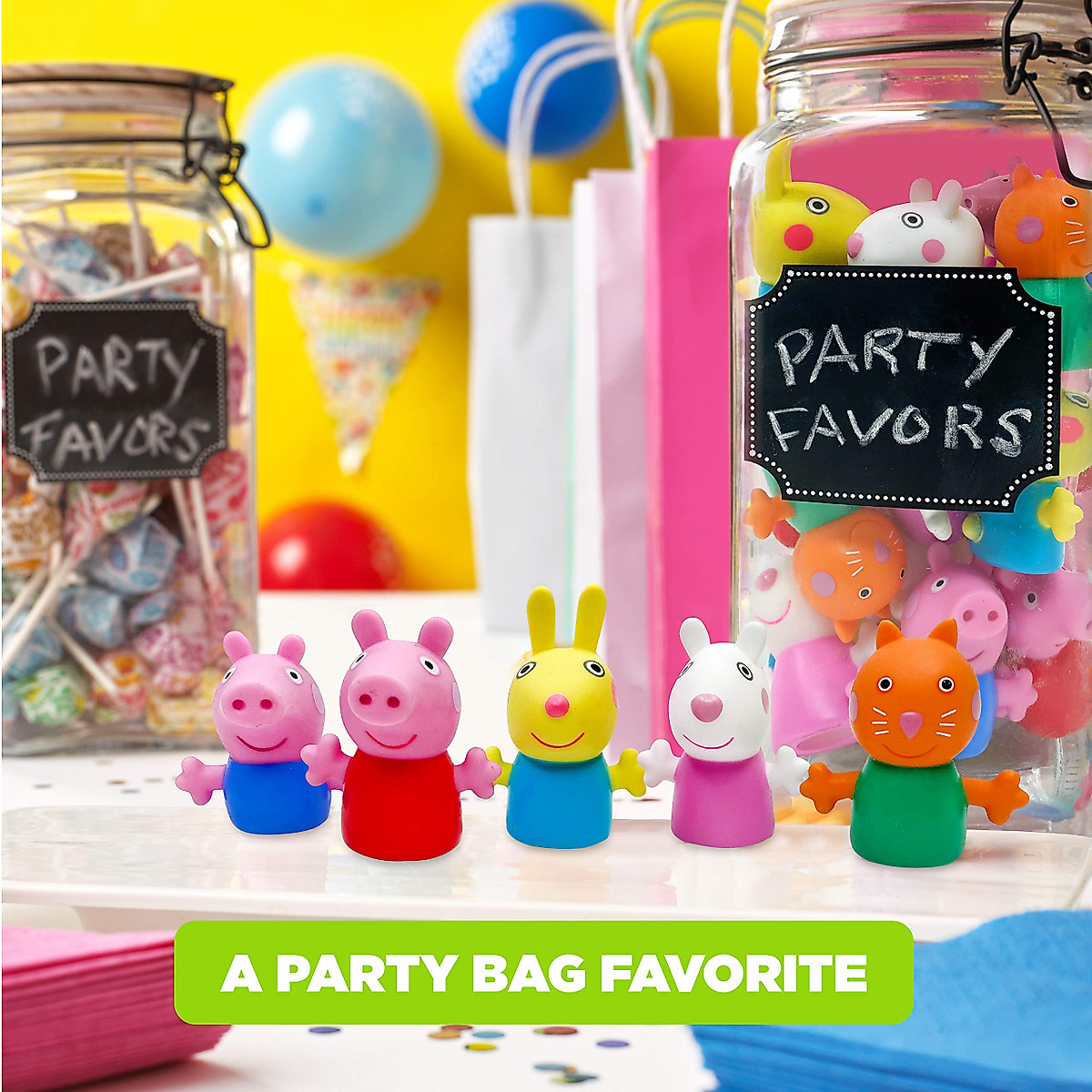 Peppa Pig Finger Puppets, 5 Pc. - Party Favors, Educational, Schools, Bath Toys, Story Time, Floating Pool Toys, Beach Toys, Finger Toys, Playtime