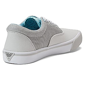 Columbia Women's Slack Water PFG Lace Boat Shoe, Grey Ice/Sea Wave, 8