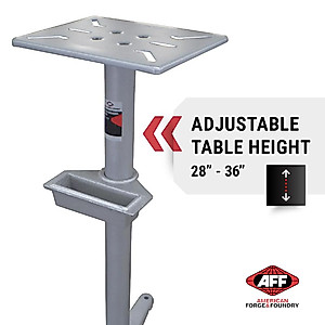 AFF Adjustable Bench Grinder/Vise Pedestal Stand, 28"-36" Adjustable Height, 31500