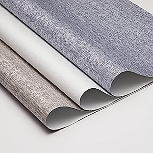 Persilux 100% Blackout Roller Shades Blinds for Windows (25''W x 72''H, Grey) Striped Jacquard Thermal Insulated Fabric UV Protection Privacy Window Blinds for Living Room, Easy to Install