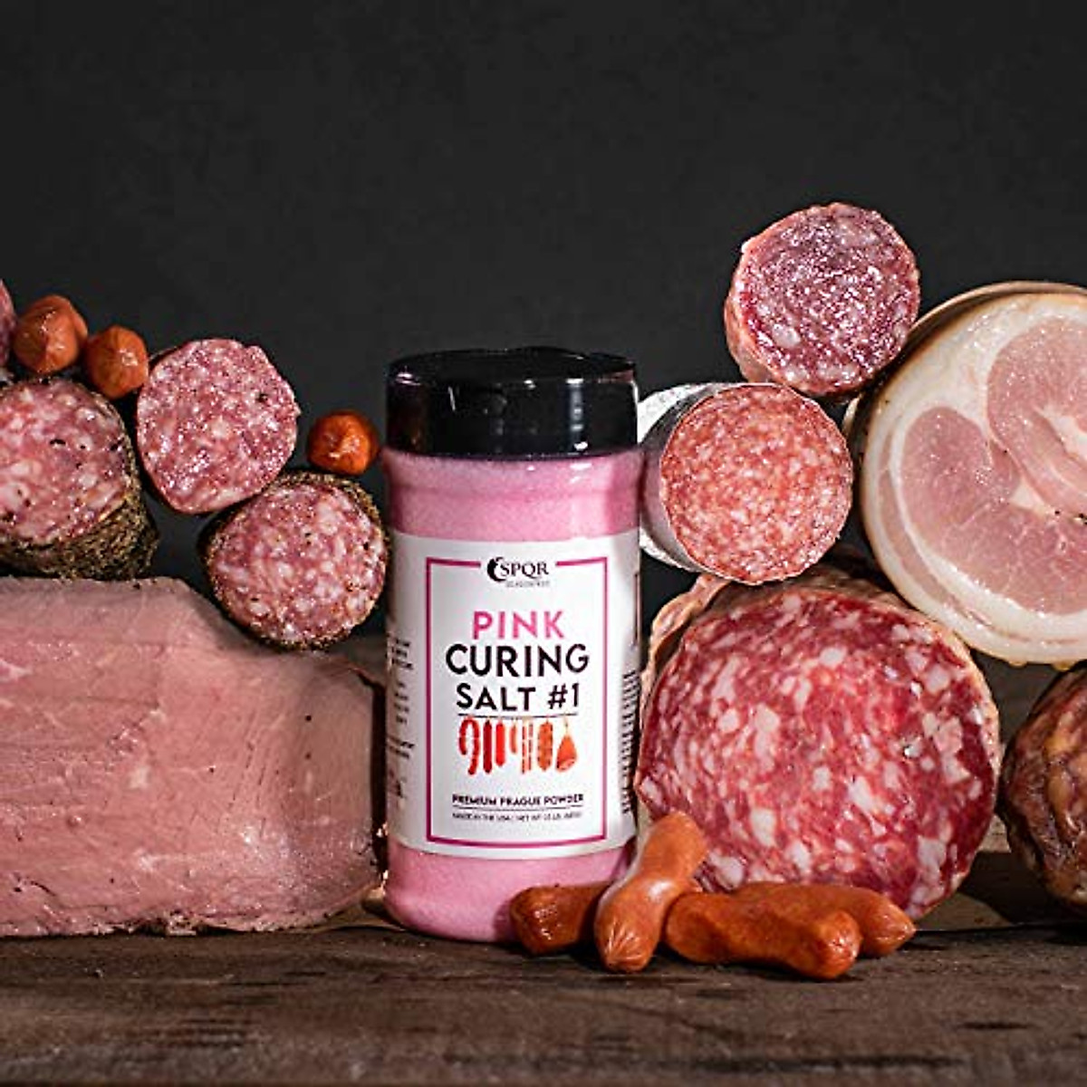 Curing Salt No.1. Quick Cure Premium Prague Powder XL 1.5 Pound Bottle by SPQR Seasonings