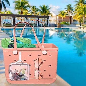 Palksky 6Pcs Inserts Hooks Accessories for Bogg Bag - Insert Charm, Cup Holder Connector, Key Holder, Sturdy and Durable Compatible with Simply Southern Rubber Beach Totes Bags