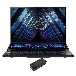 ASUS ROG Zephyrus Duo 16 GX650 GX Gaming & Entertainment Laptop (AMD Ryzen 9 7945HX 16-Core, 64GB DDR5 4800MHz RAM, 2x8TB PCIe SSD RAID 0 (16TB), GeForce RTX 4080, Win 11 Pro) with DV4K Dock