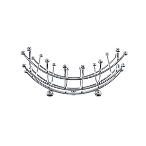 Leoyoubei 8" Fruit Bowls for Kitchen Counter,Towels Basket or Napkin Holder,Countertop Centerpiece Fruit Basket Holder, Perfect for Kitchen Counter Vegetables,Bread- Silver