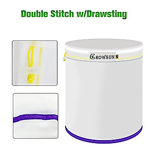 Growsun All Mesh Bubble Bag 32 Gallon 5 Bags Herb Ice Hash Micron Bags Essence Extractor Kit, 8’’x8’’ Pressing Screen Include
