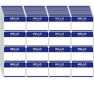 Zacool 480 Pcs Name Tag Stickers (3"x 2") Identification Badges,Peel and Stickers"Hello My Name is" Name Tags Stickers Newborn Baby Name Sticker for Themed Party Family Home School Office Conferences