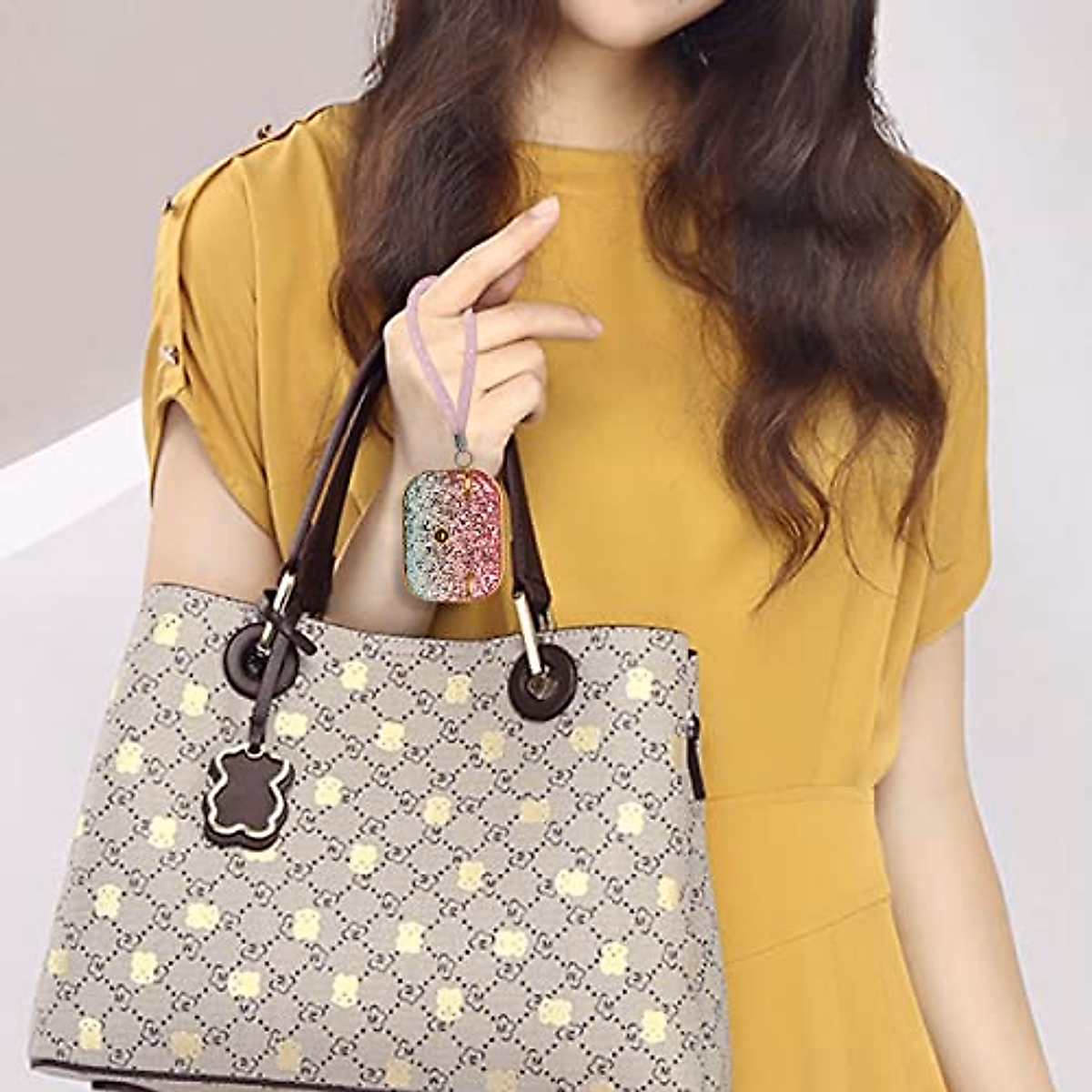 [Upgrade] Joyozy AirPods Pro Case, Glitter Bling AirPods Pro Protective Cover Skin for Girls/Woman- Mermaid Fish Scale Style Apple AirPods Pro Case (for AirPods Pro,Rose Pink&Gold)