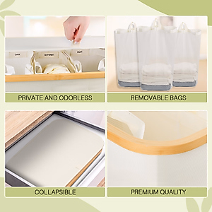 Laundry Hamper With Lid, 160l Clothes Hamper For Laundry Basket 3section, Large Laundry Hamper With Removable Bags Foldable Laundry Basket Organizer For Bedroom,Laundry Room, Dirty Clothing Hamper