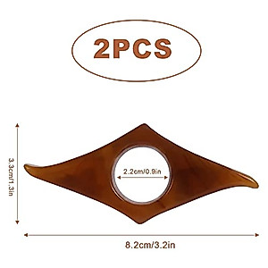BDAAS 2pcs Resin Bookmark Holder Thumb Ring Page Holder Book Reading Accessories for Book Reading Lovers Students Teachers (Brown, Purple)