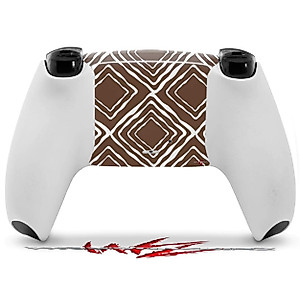 WraptorSkinz Skin Wrap compatible with Sony PS5 DualSense Controller Wavey Chocolate Brown (CONTROLLER NOT INCLUDED)