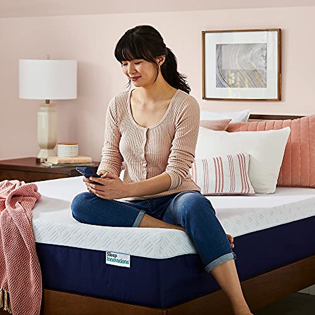 Sleep Innovations Shiloh 14 Inch Memory Foam Mattress, Cal King Size, Bed in a Box, Cradling Medium Support