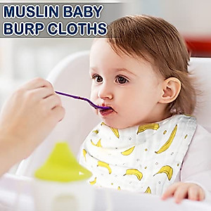 Kenning 30 Pieces Muslin Baby Washcloths for Newborn 10”x10” Soft Absorbent Muslin Burp Cloths Wash Clothes Baby Face Towels for Toddler Boy Girl Shower Gift Baby Registry