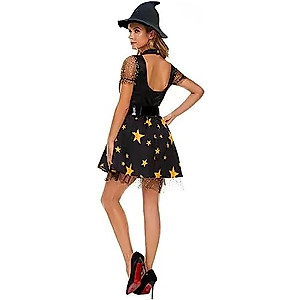 Youndcc Women's Witch Hat Christmas Halloween Party Foldable Cosplay Costume hat (Black)