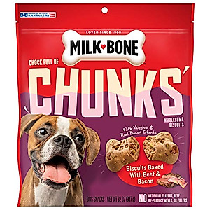 Milk-Bone Chock Full of Chunks with Beef and Bacon Dog Treats, 32 Ounces (Pack of 2)