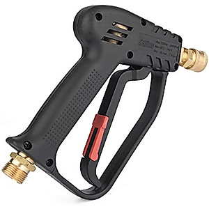 McKillans Short Pressure Washer Gun with Replacement M22 Inlet- High Pressure Water Handle with 1/4” Quick Connector Coupler - Power Washer Gun Compatible with Foam Cannon - Car Wash Foam Gun