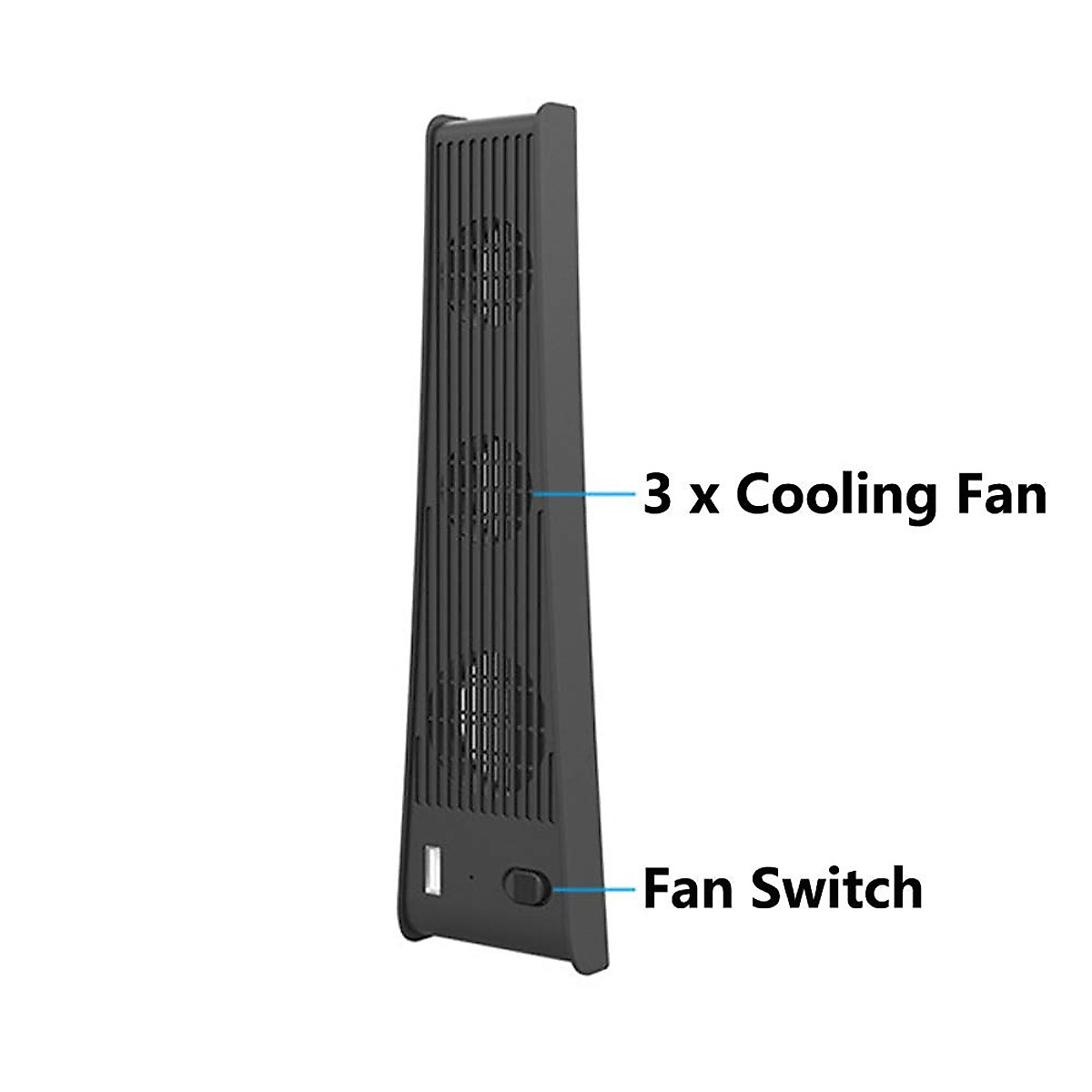 Cooling Fan for PS5, USB External Cooler 3 Fan Temperature Control Cooling Fans for Sony Playstation 5 Digital Edition/CD-ROM Edition Gaming Console