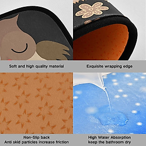 Kigai Kitchen Rugs 2 Piece Waterproof Non Slip Kitchen Mat Cute Owl Kitchen Rug Set for Sink Office Kitchen Cafe, 19.7"x47.2"+19.7"x27.6"