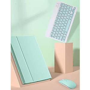 YEEHi Color Keyboard for iPad Mini 5th Generation iPad Mini 4 Keyboard Case with Mouse Cute Detachable Removable Wireless Bluetooth Keyboard Cover for iPad Mini 5 Mini 4 (Purple)